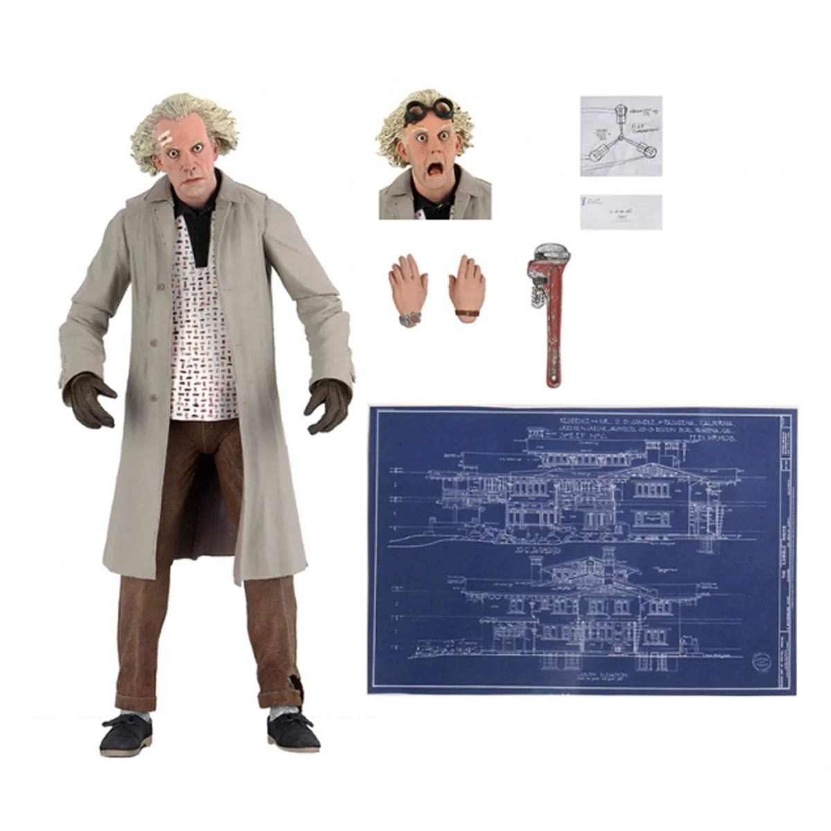 NECA Back To The Future Doc Brown 7 Inch Scale Action Figure